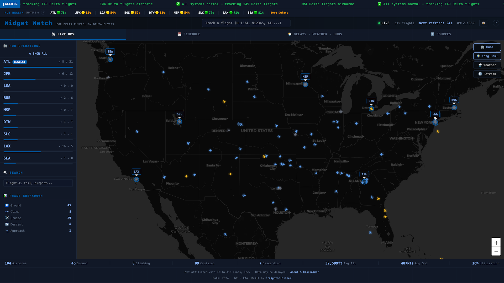 Widget Watch — Delta Flight Tracker